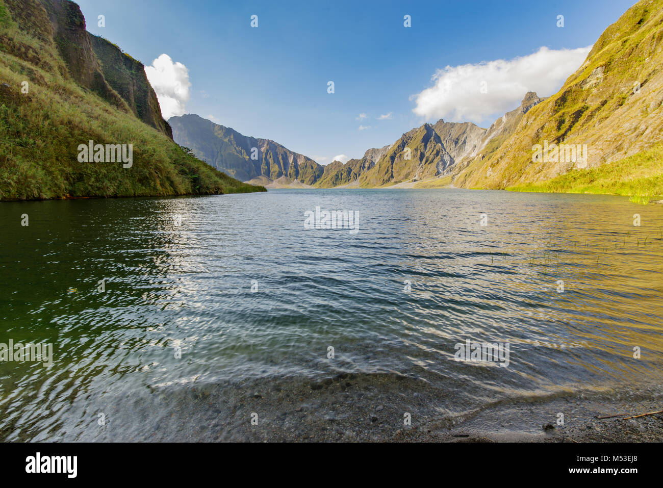 Beautiful landscape at Pinatubo Mountain Crater Lake, Philippines Stock ...