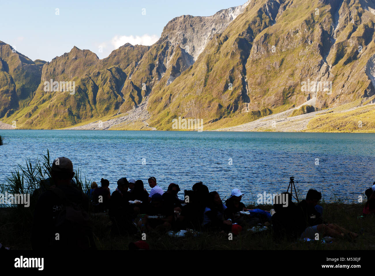 Beautiful landscape at Pinatubo Mountain Crater Lake, Philippines Stock ...
