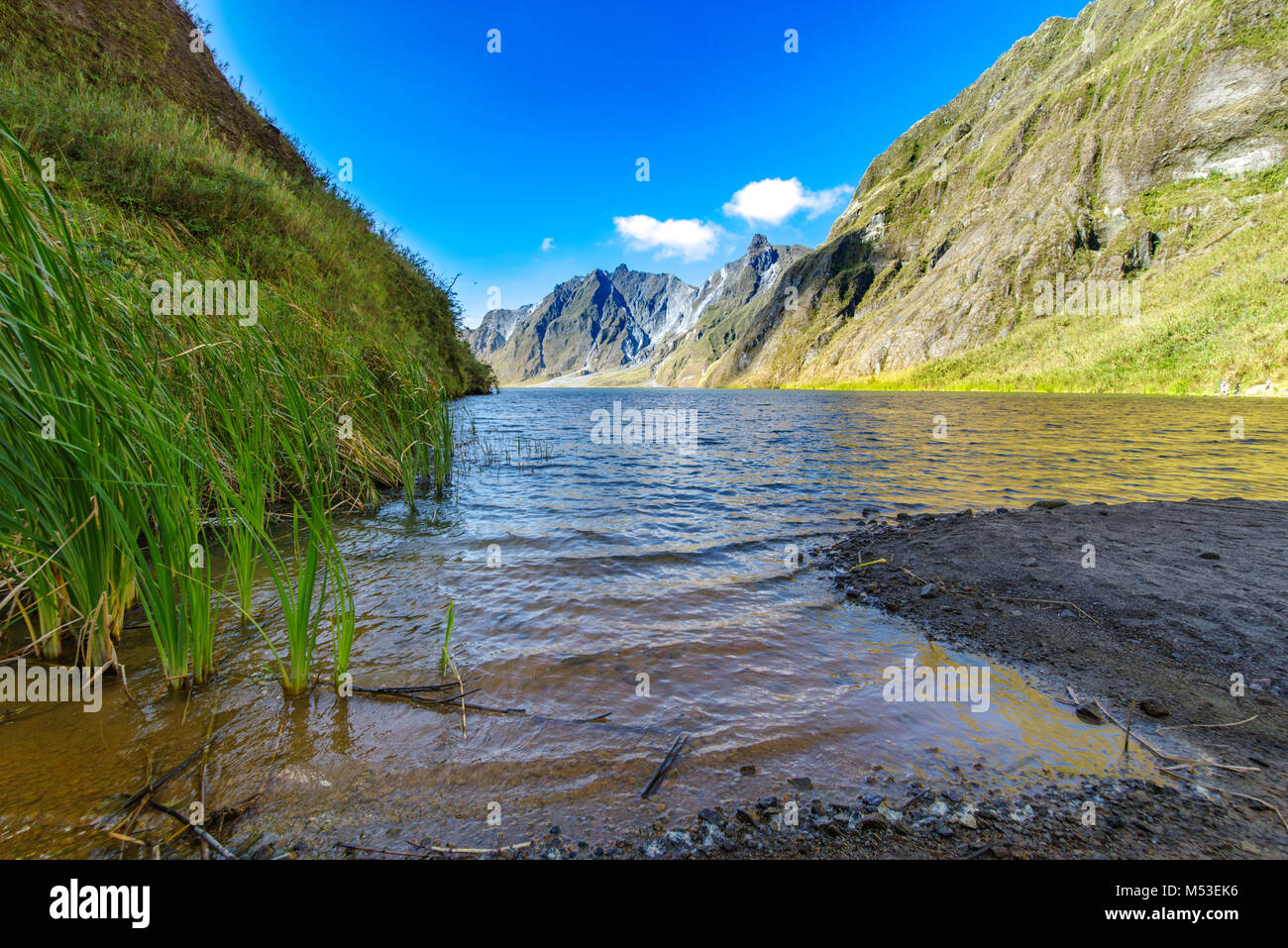 Beautiful landscape at Pinatubo Mountain Crater Lake, Philippines Stock ...