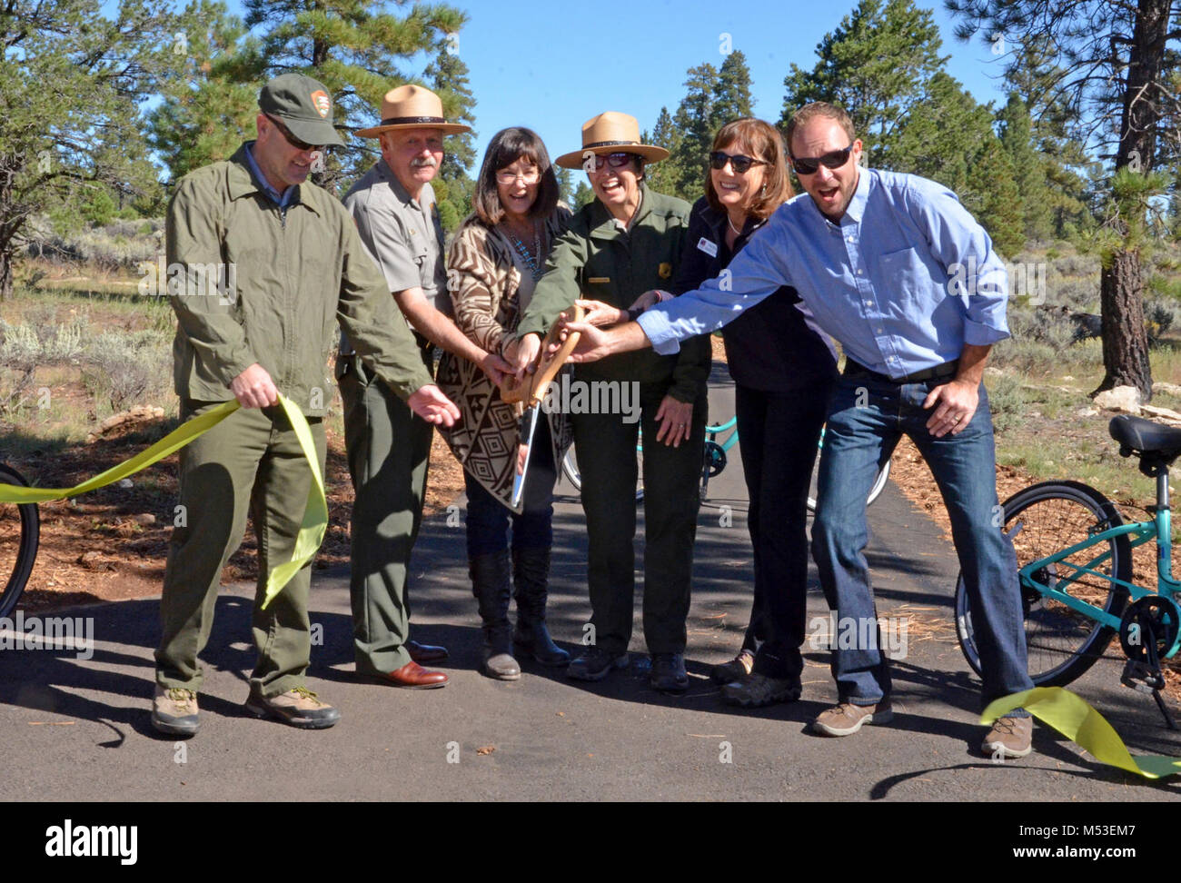 Ribbon Cutting - Tusayan Greenway Trail Completion . Left to Right ...