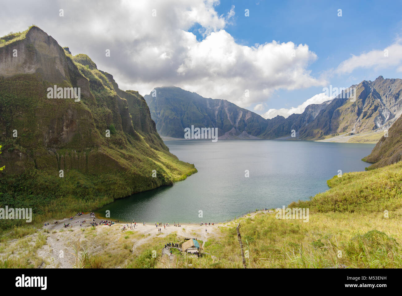 Beautiful landscape at Pinatubo Mountain Crater Lake, Philippines Stock ...
