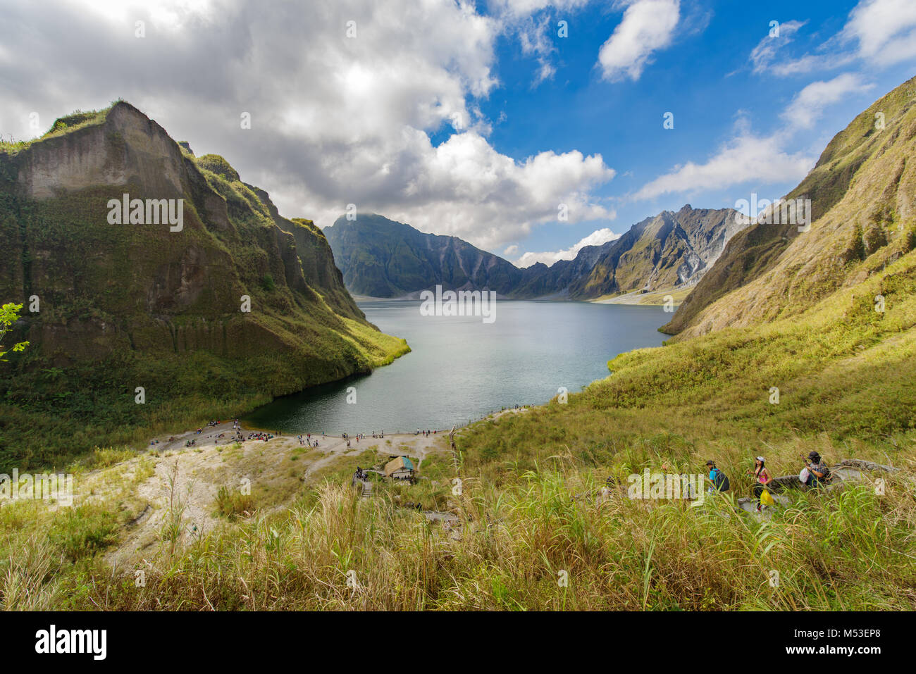 Beautiful landscape at Pinatubo Mountain Crater Lake, Philippines Stock ...