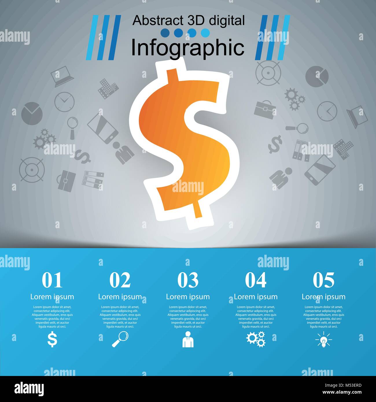 Business Infographics. Dollar, Money icon Stock Vector Image & Art - Alamy