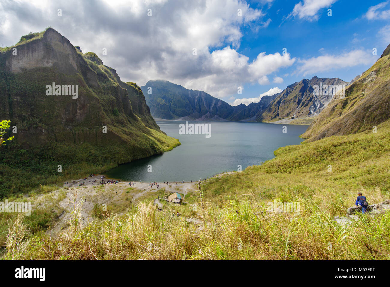 Beautiful landscape at Pinatubo Mountain Crater Lake, Philippines Stock ...