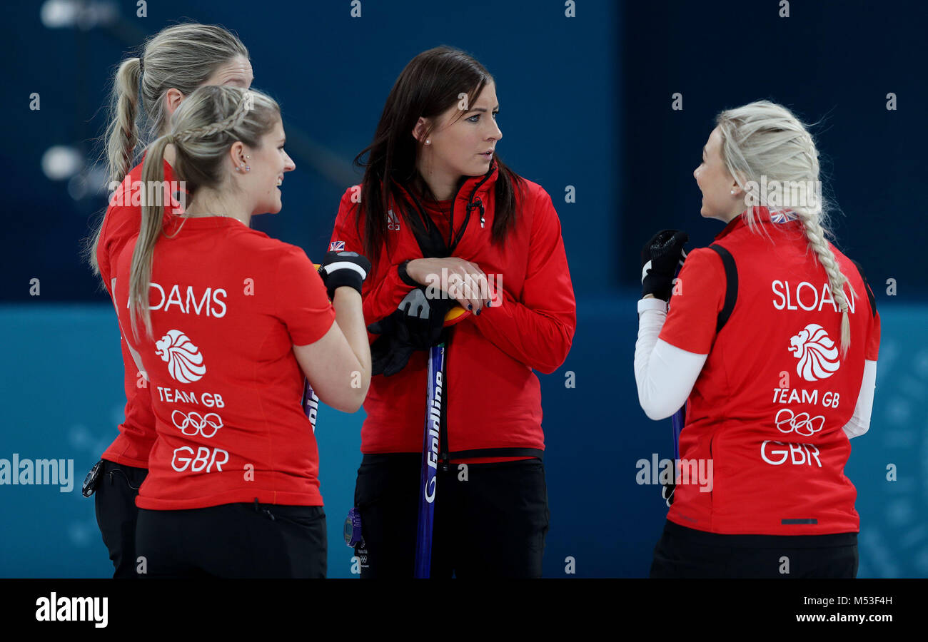 Great Britain's skip Eve Muirhead with Vicki Adams, Anna Sloan and ...