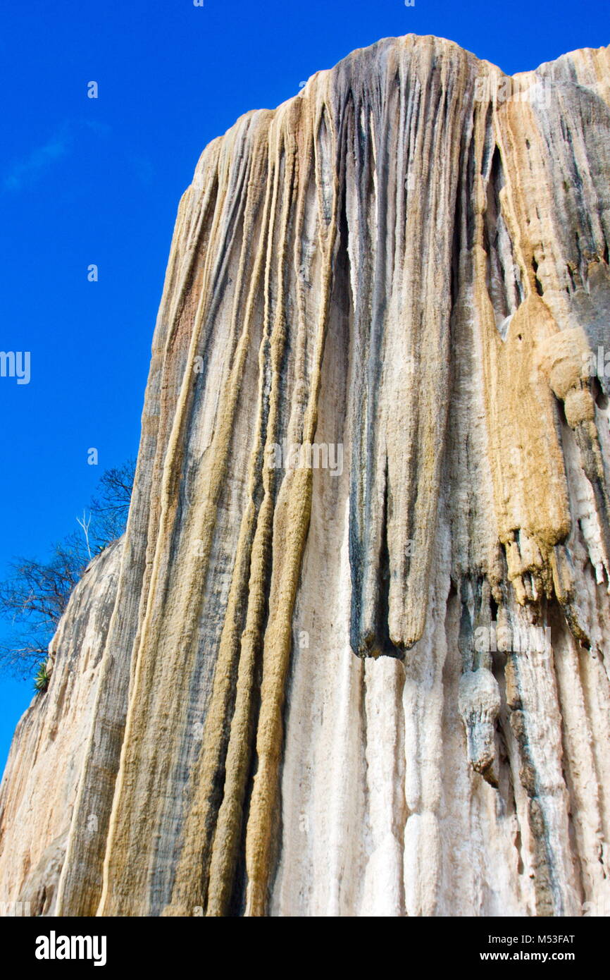 Hierve el Agua, petrified waterfall, wonder of nature of Mexico Stock ...