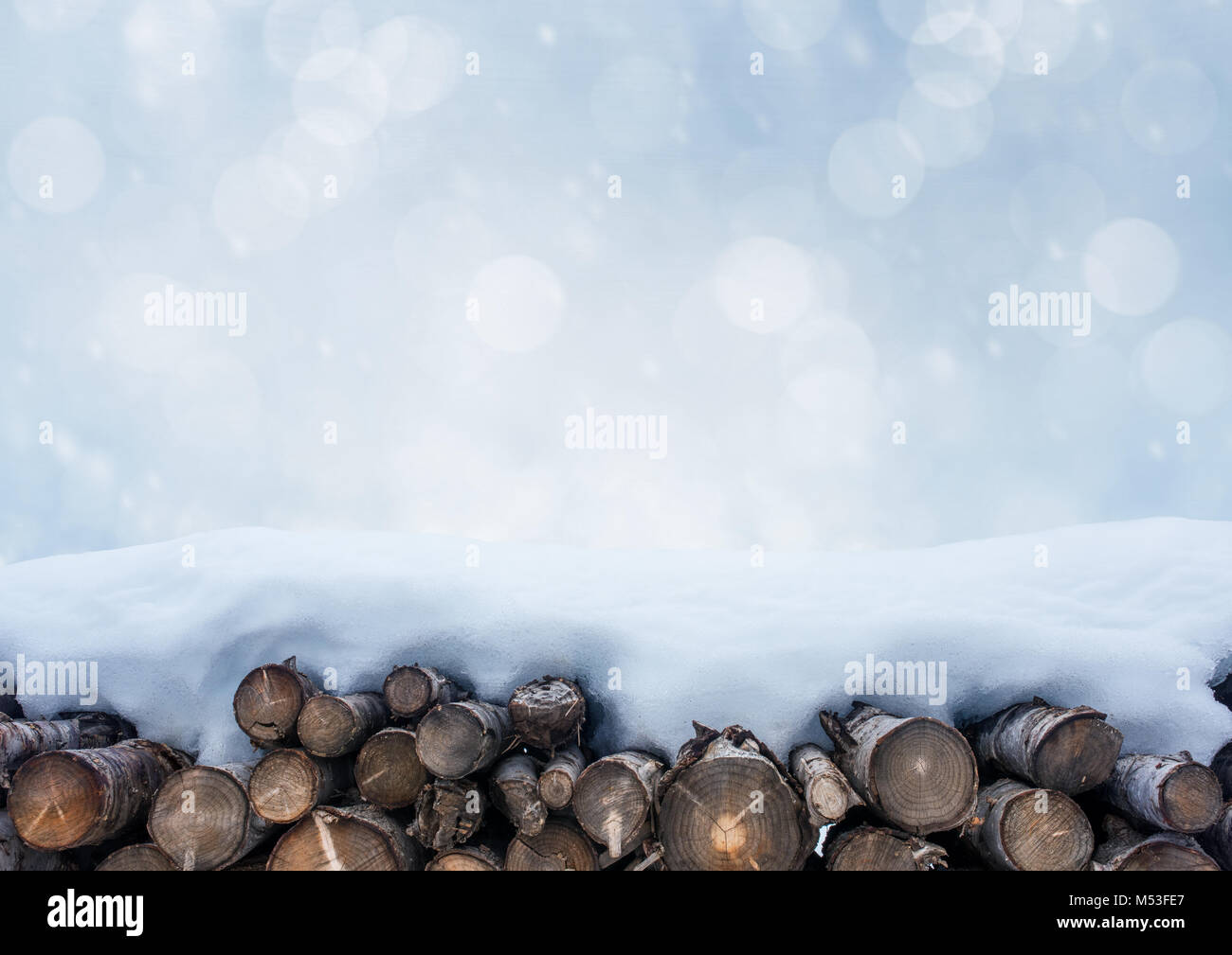 blue shiny winter snow background with woods Stock Photo - Alamy