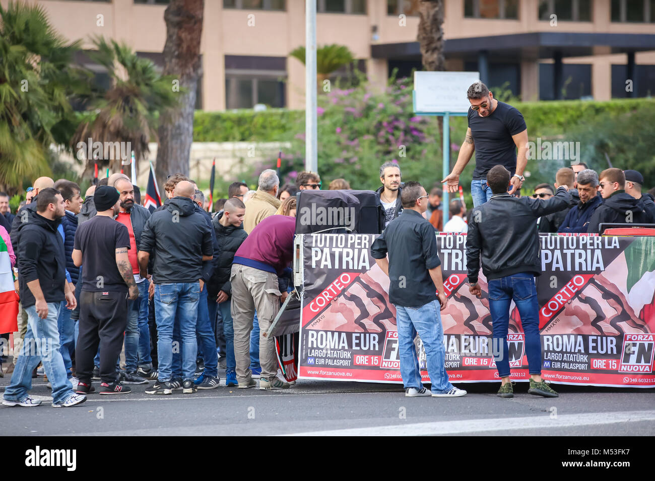Rome, Italy 4 November 2017. Demonstration of the political movement ...