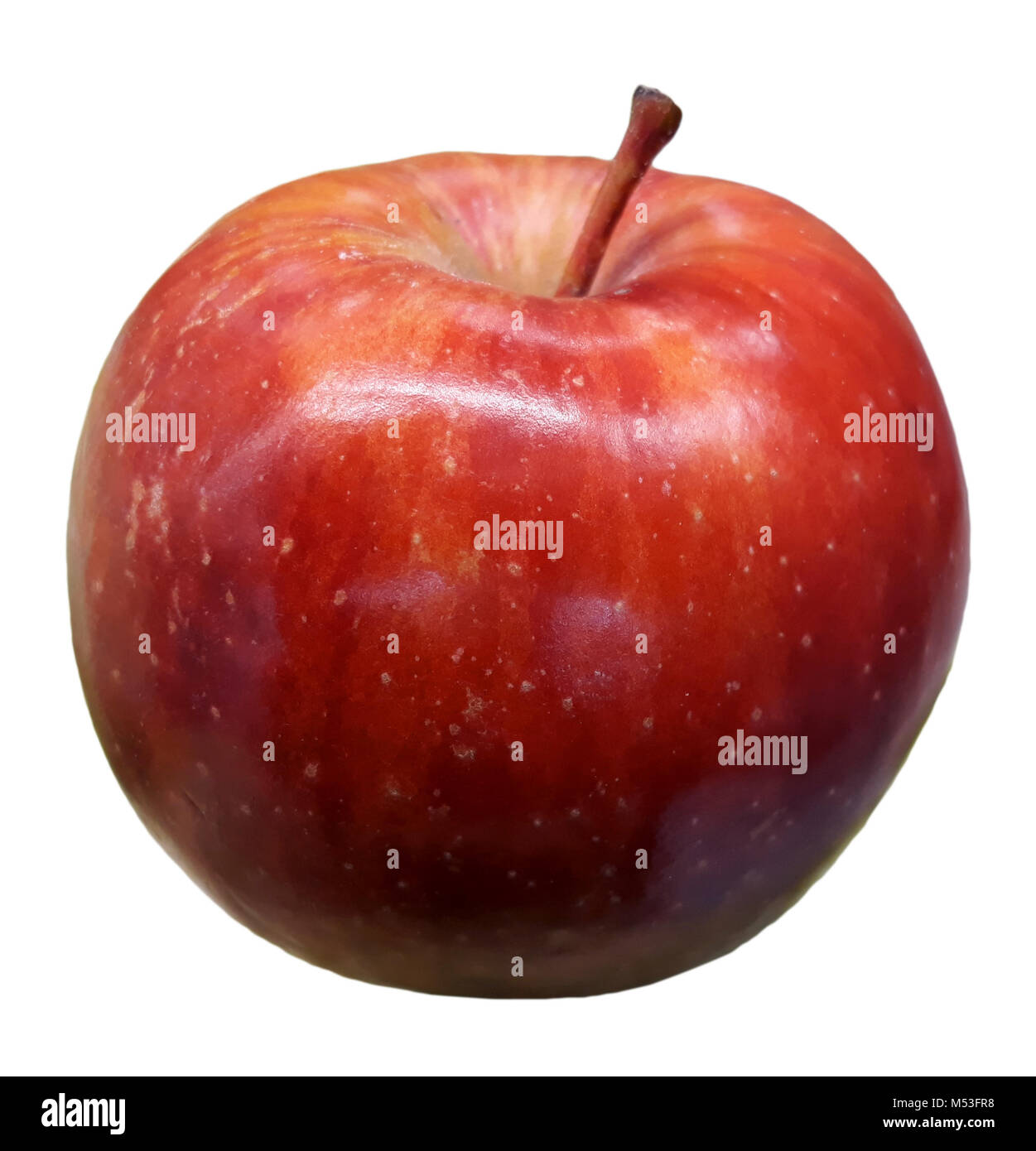 Fresh ripe red apple isolated on white background Stock Photo - Alamy