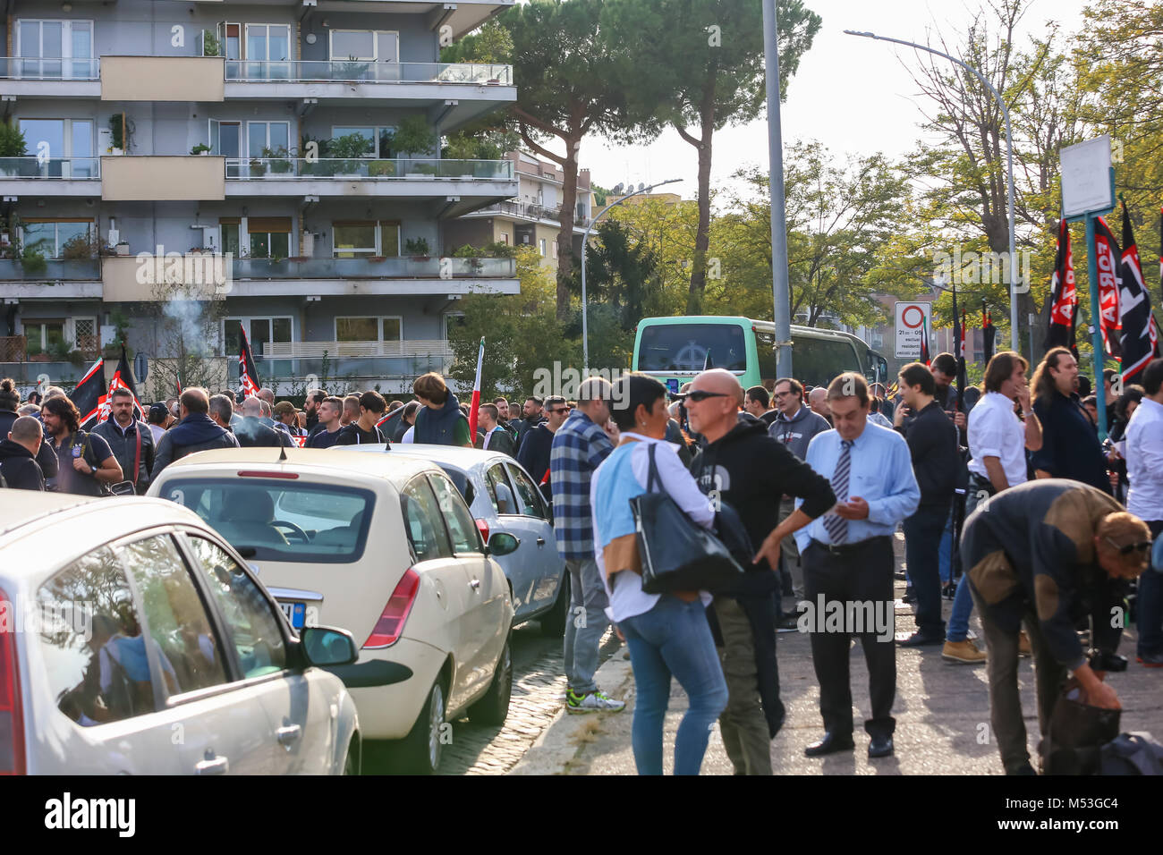 Rome, Italy 4 November 2017. Demonstration of the political movement ...