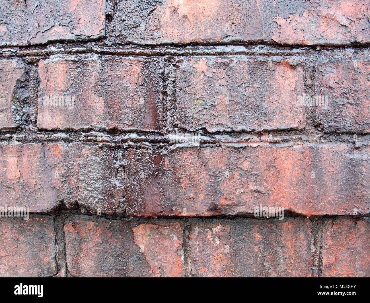 Old greasy brick wall, may be used as background Stock Photo - Alamy
