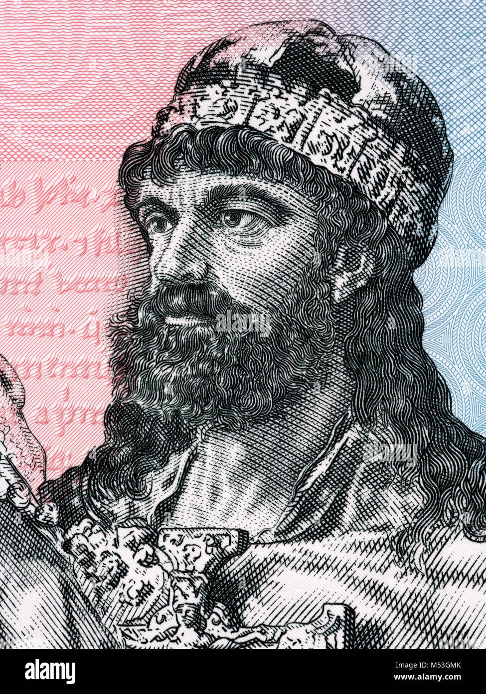 Mieszko I of Poland portrait from Polish money Stock Photo - Alamy