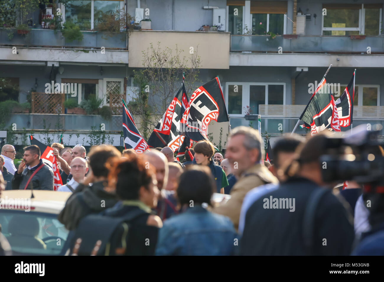 Rome, Italy 4 November 2017. Demonstration of the political movement ...
