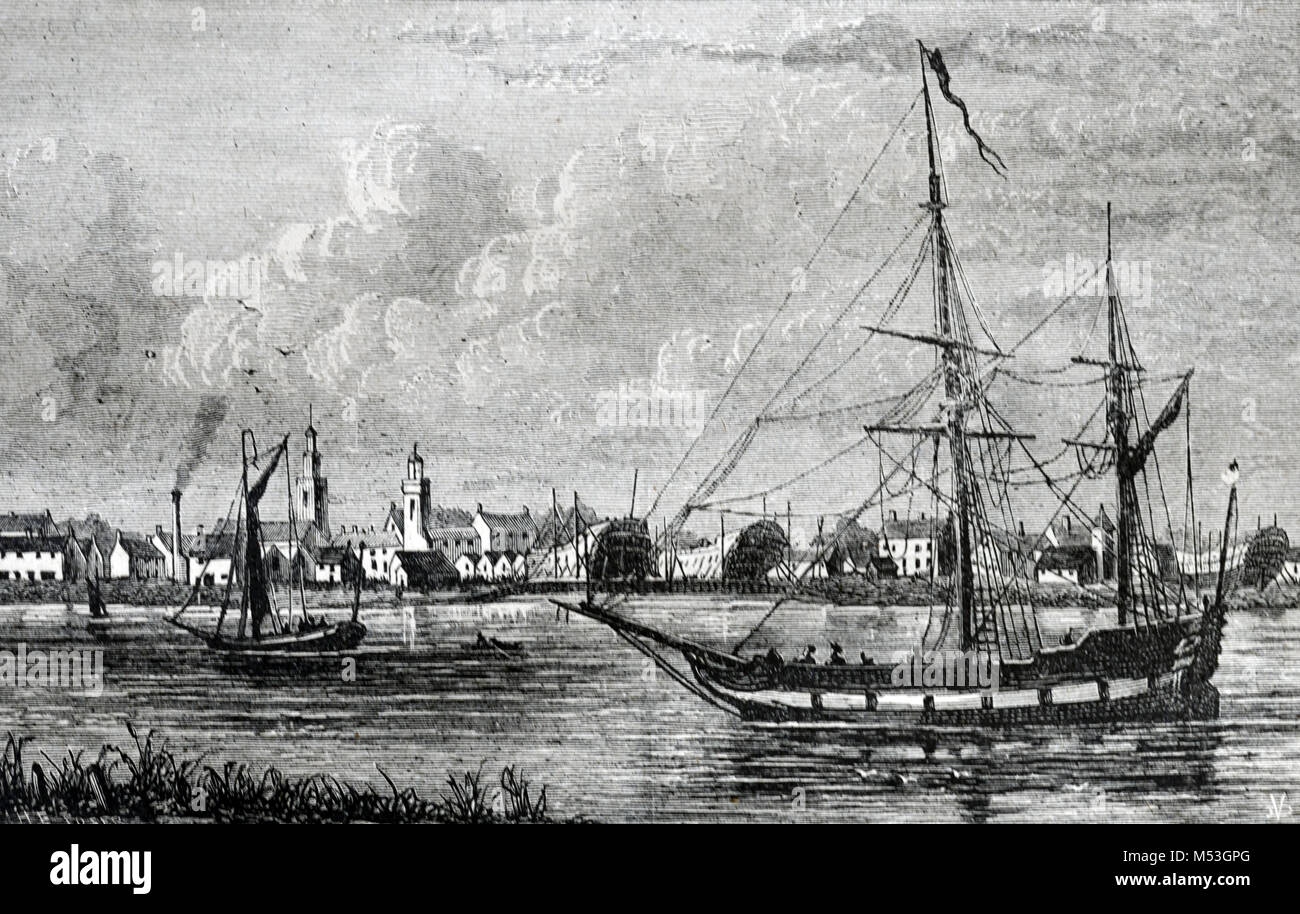 Deptford Dockyard London (Engraving, 1888 Stock Photo - Alamy