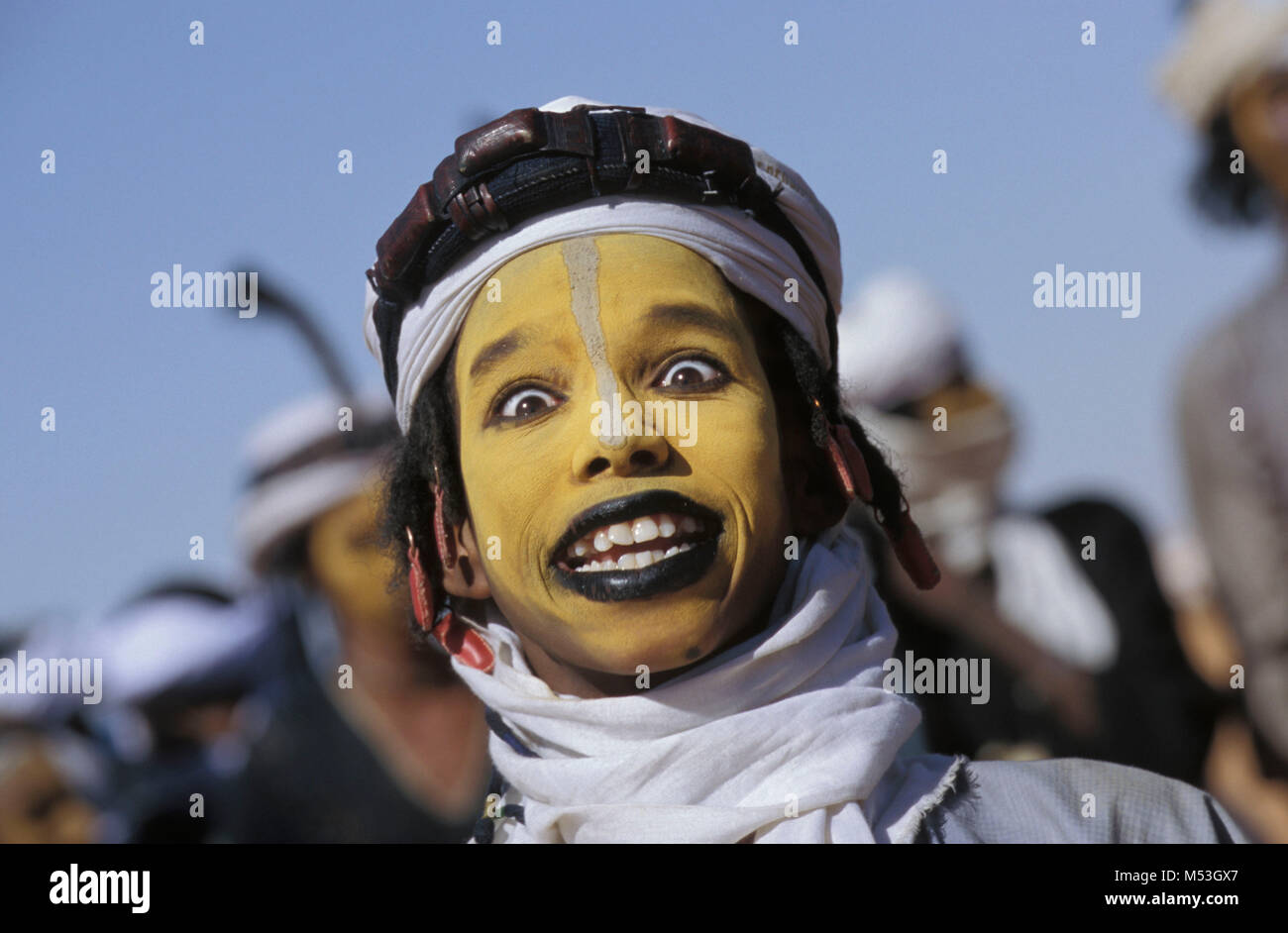 Mali. Anderamboukane, Sahel. Tamadacht festival. Peul boys, also called ...