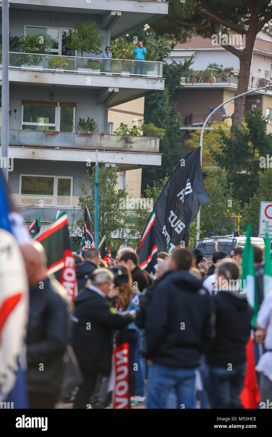 Rome, Italy 4 November 2017. Demonstration of the political movement ...