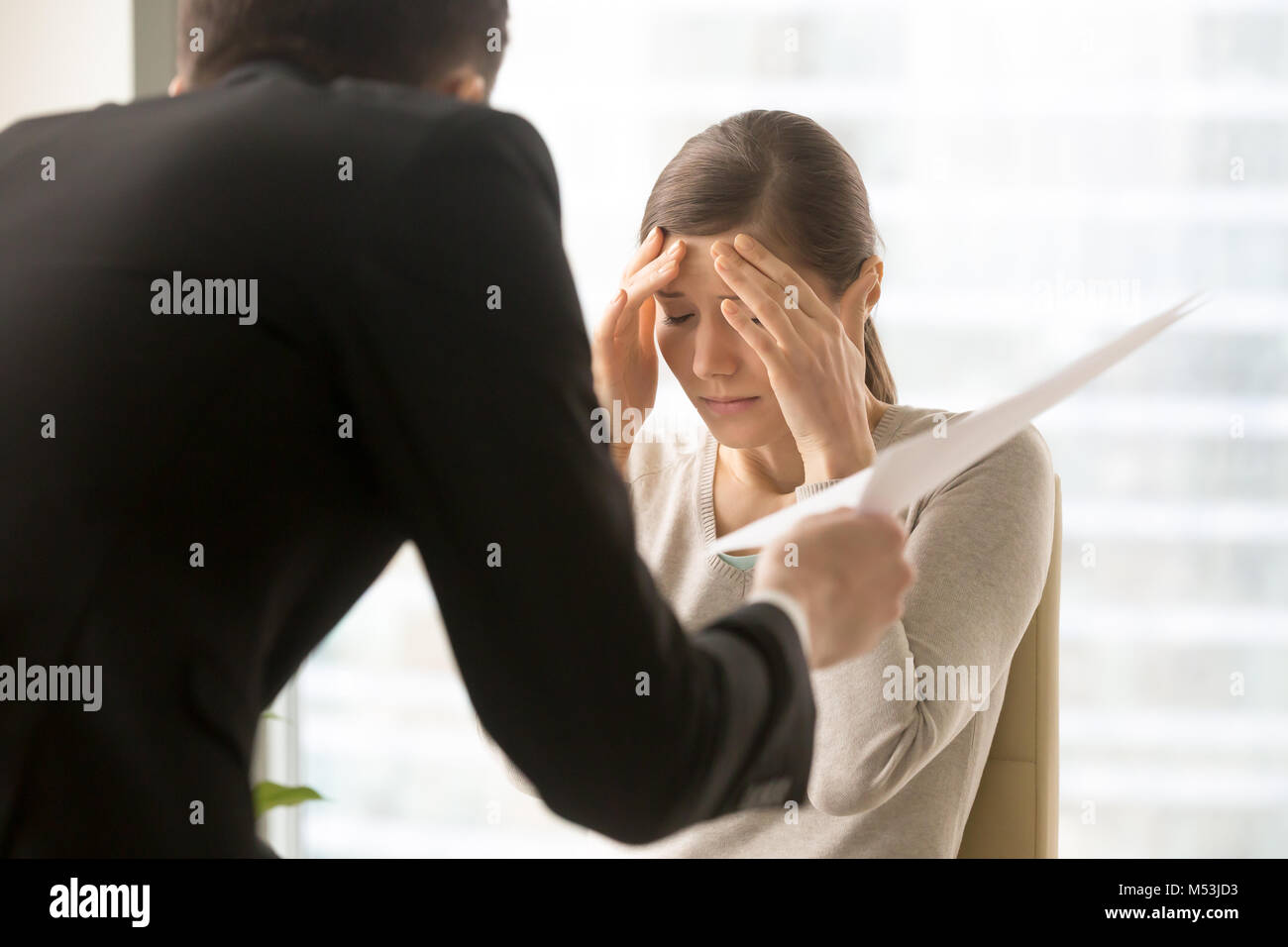 Boss yelling at employee hi-res stock photography and images - Alamy