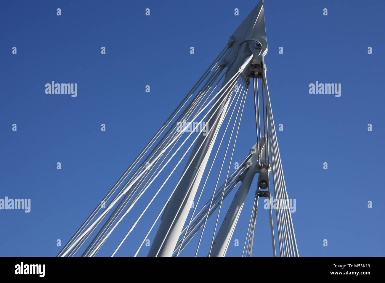 Pylons,Golden Jubilee Bridge,Southbank,London.UK Stock Photo - Alamy