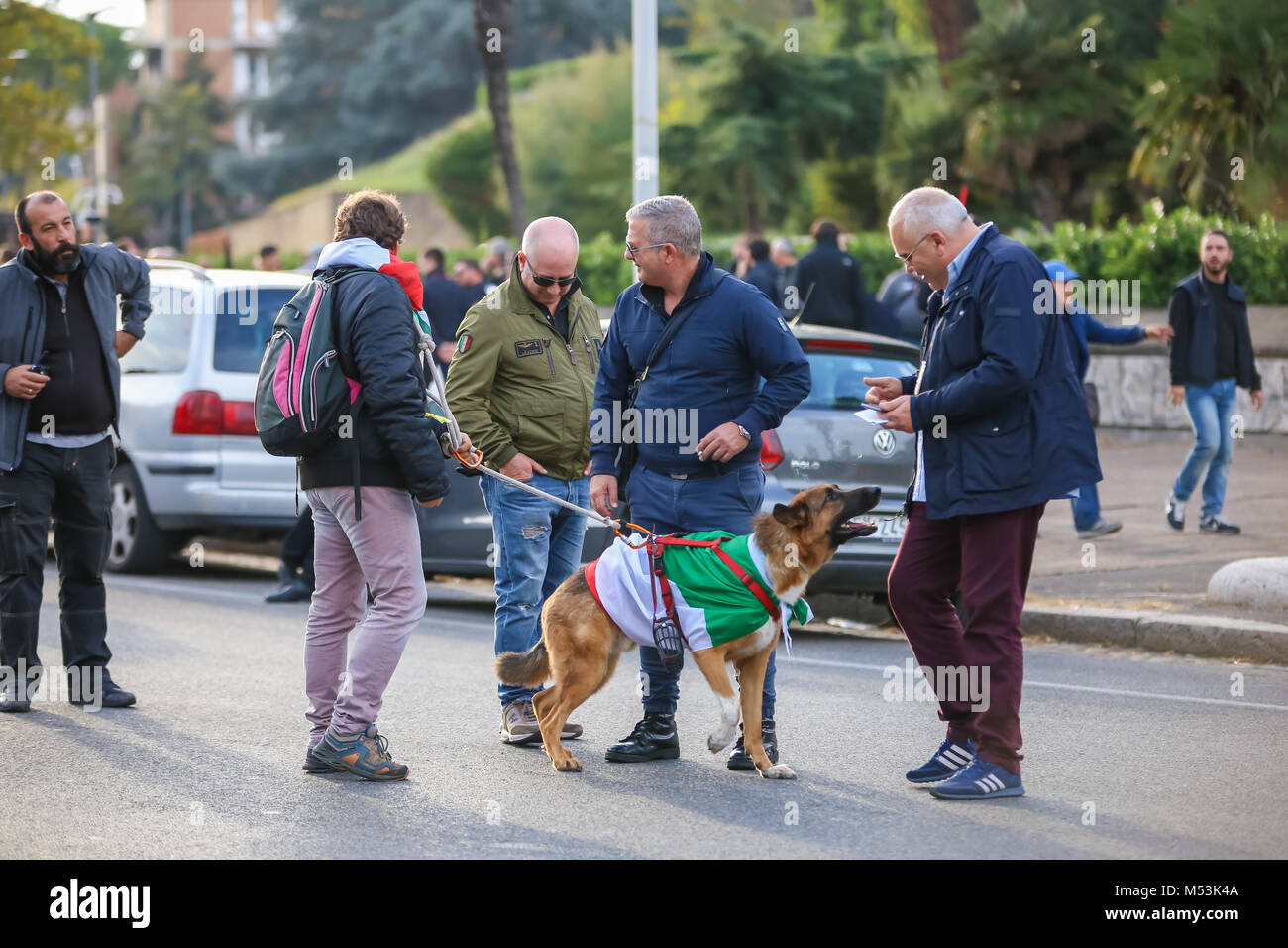 Rome, Italy 4 November 2017. Demonstration of the political movement ...