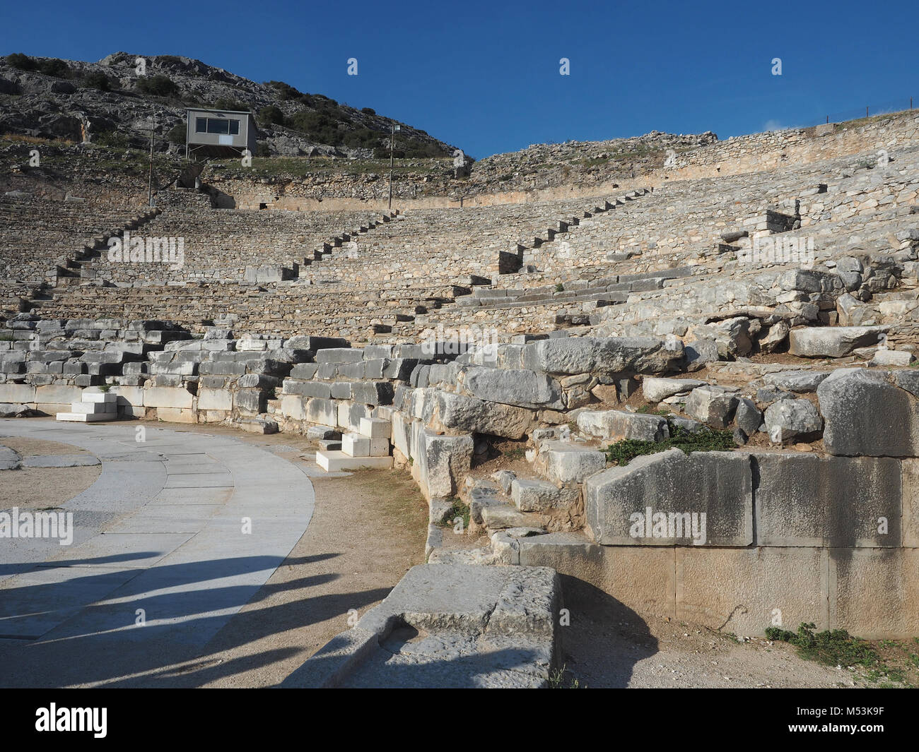 Ruins of the amphitheatre at ancient Philippi near Kavala Greece Stock ...