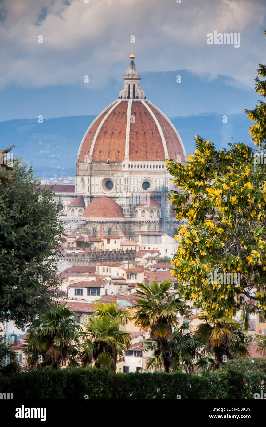 FLORENCE, ITALY - January 23, 2009: The Piazzale Michelangelo ...