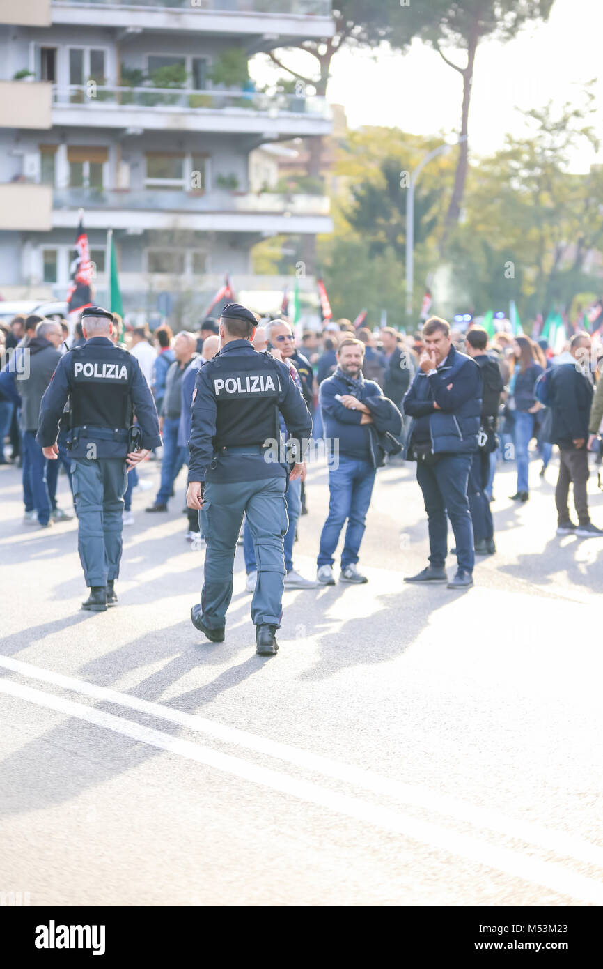 Rome, Italy 4 November 2017. Demonstration of the political movement ...