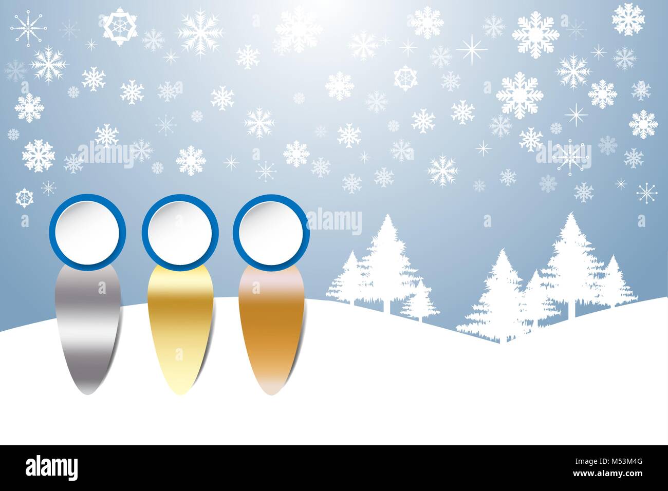 January Winter Scene Clip Art