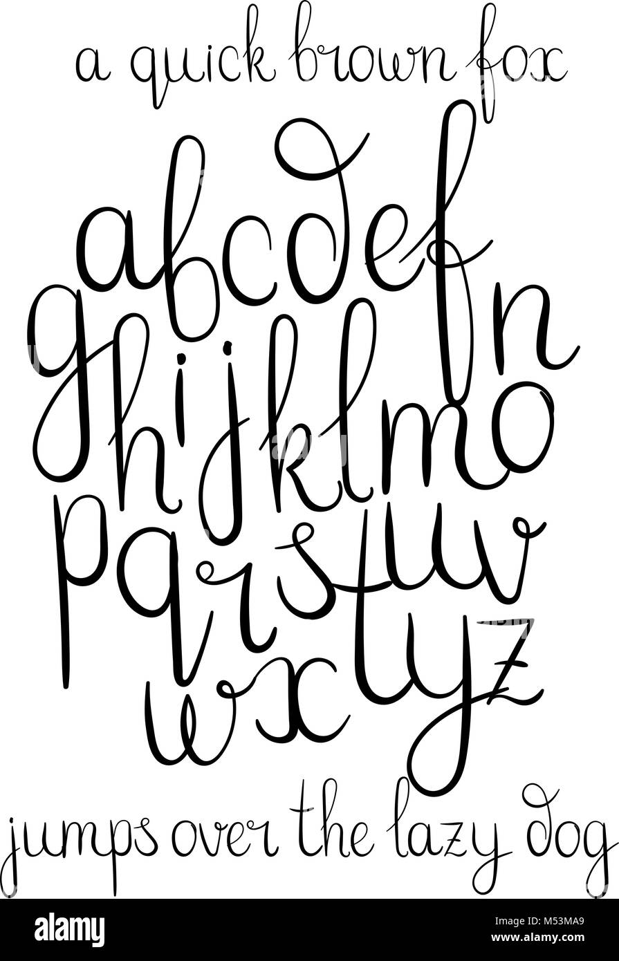 Hand lettering alphabet hi-res stock photography and images - Alamy