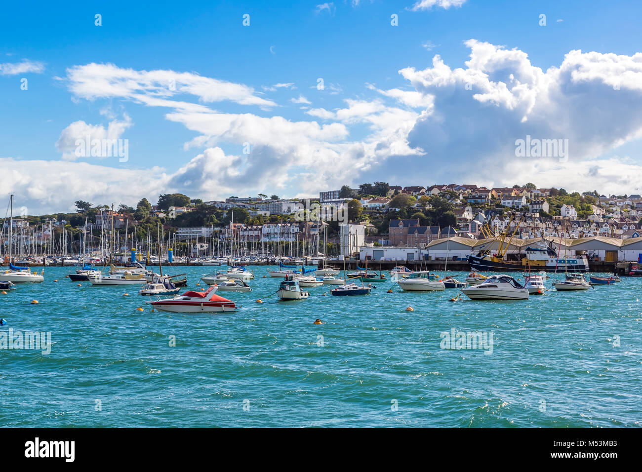 A view of Brixham harbour in South Devon, UK Stock Photo - Alamy