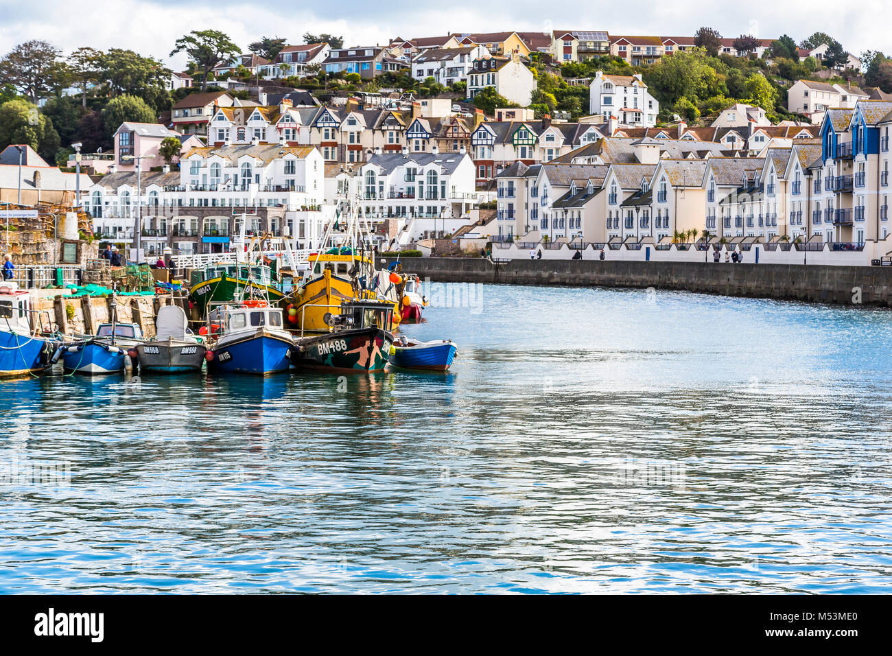 A view of Brixham harbour in South Devon, UK Stock Photo - Alamy