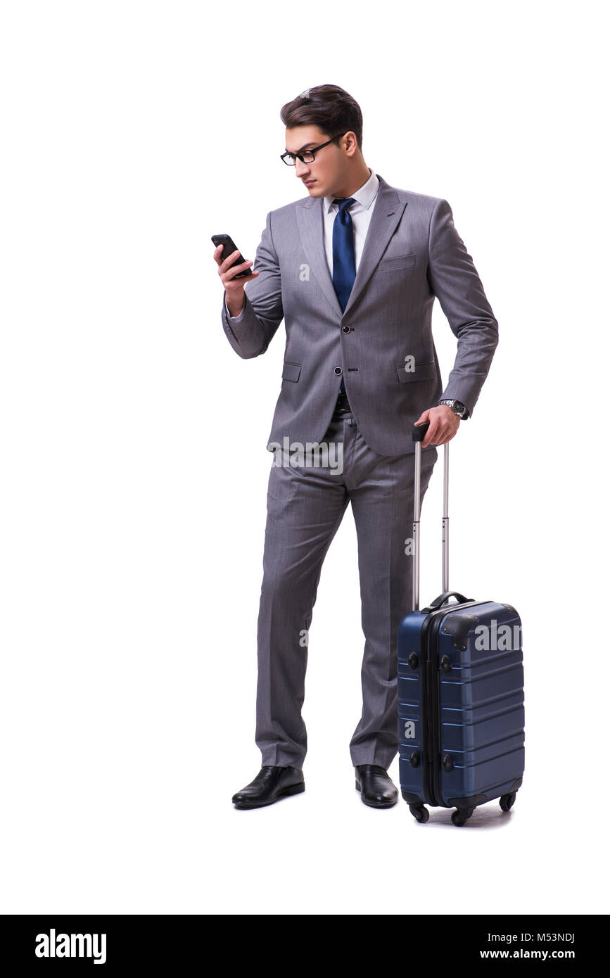 Young businessman isolated on white background Stock Photo - Alamy