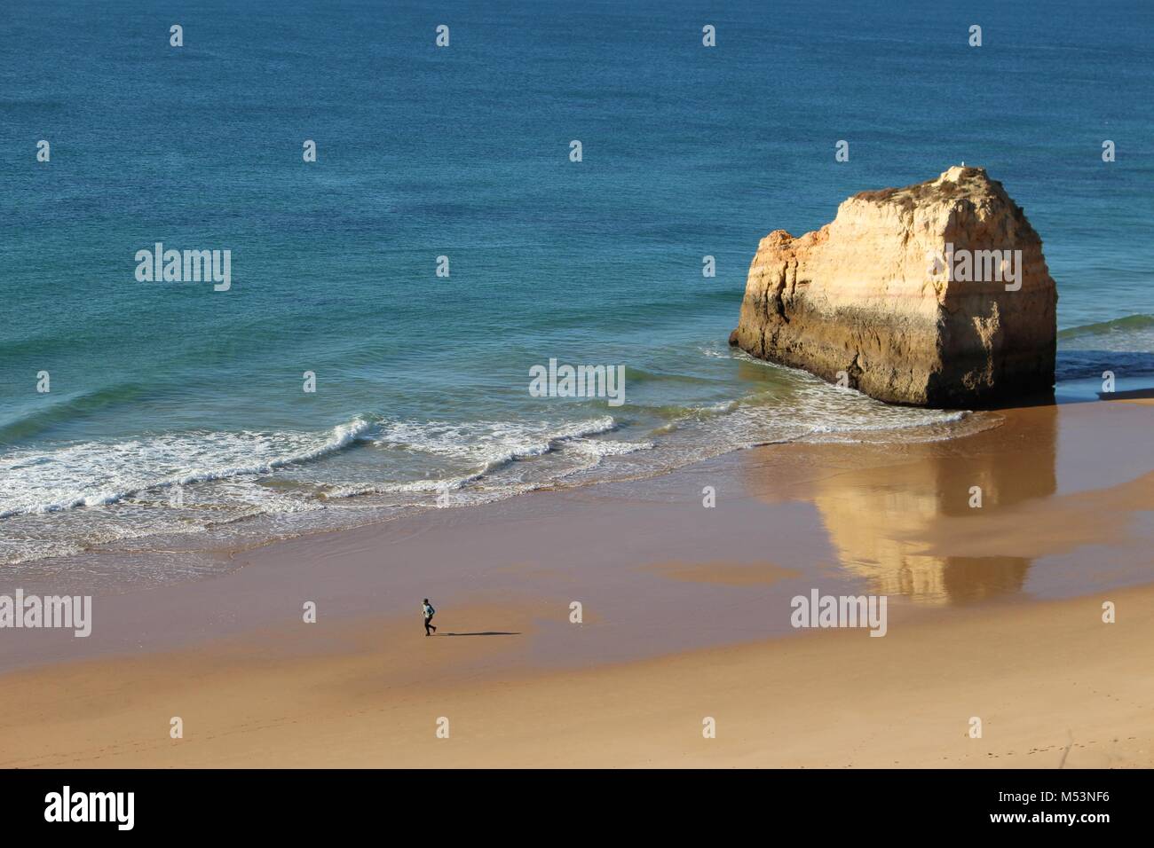view from above of a beautiful beach with big rocks Stock Photo - Alamy