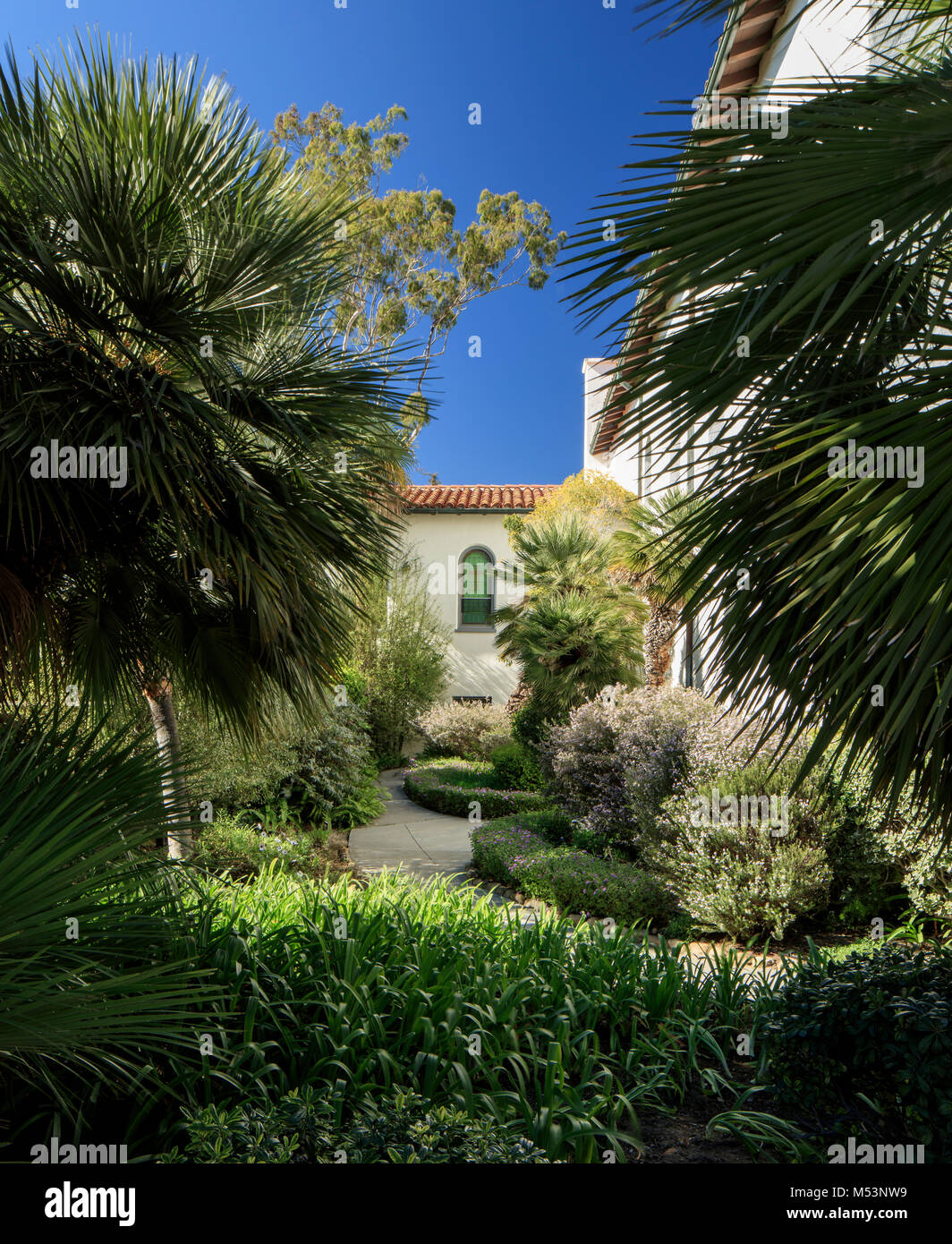A garden at a monastery in Santa Barbara, California Stock Photo - Alamy
