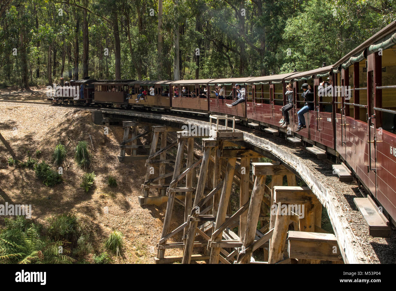 Puffing billy trestle bridge hi-res stock photography and images - Alamy