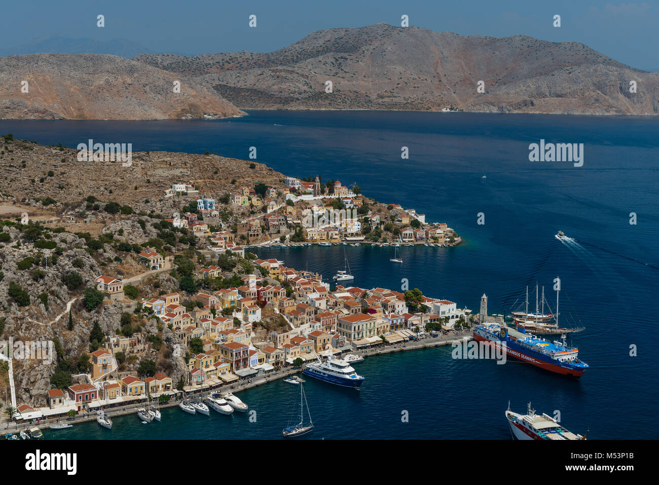 Symi from above. Symi (or Simi), is a tiny, quite and picturesque ...