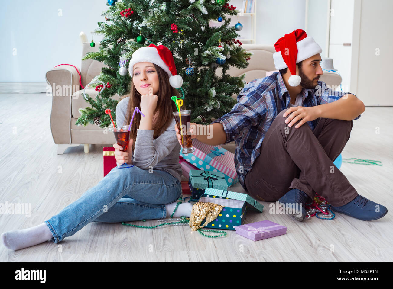 Couple arguing home night hi-res stock photography and images - Alamy