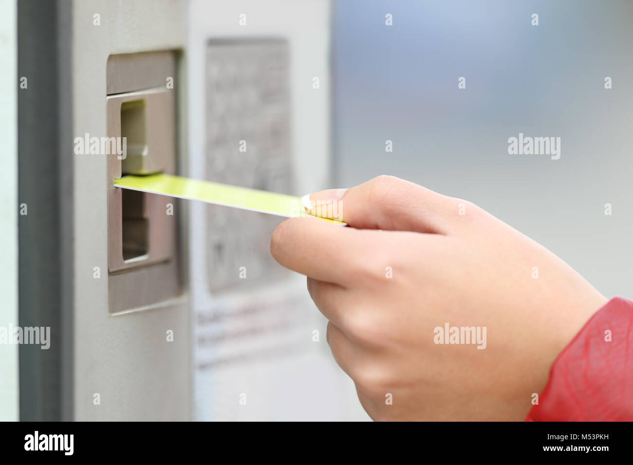 Woman using parking meter hi-res stock photography and images - Alamy