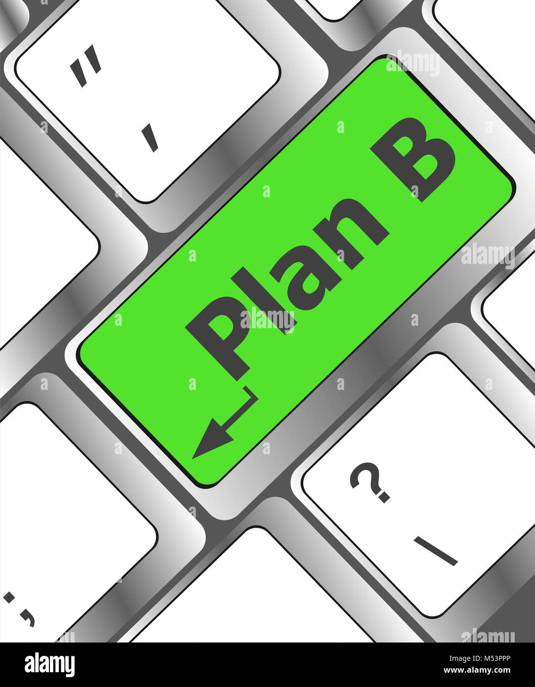 Plan B key on computer keyboard - business concept Stock Photo - Alamy