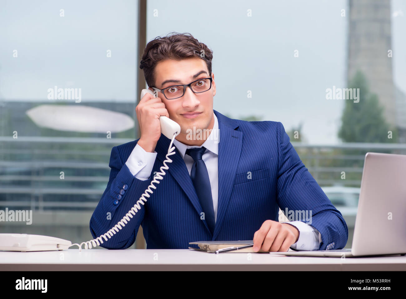 Angry call center employee yelling at customer Stock Photo - Alamy
