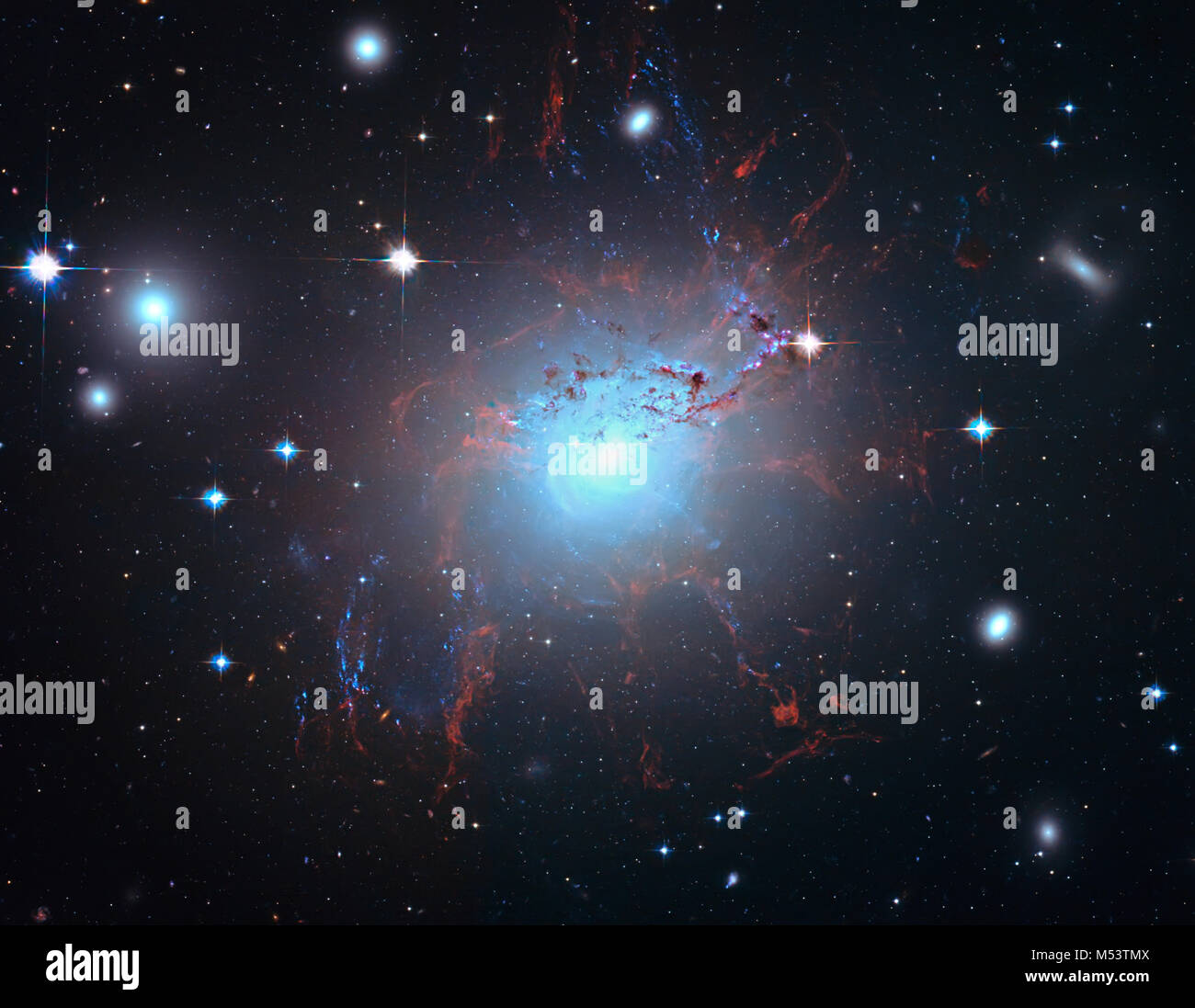 Bright galaxy Deep Space NGC 1275. Elements of this image furnished by ...