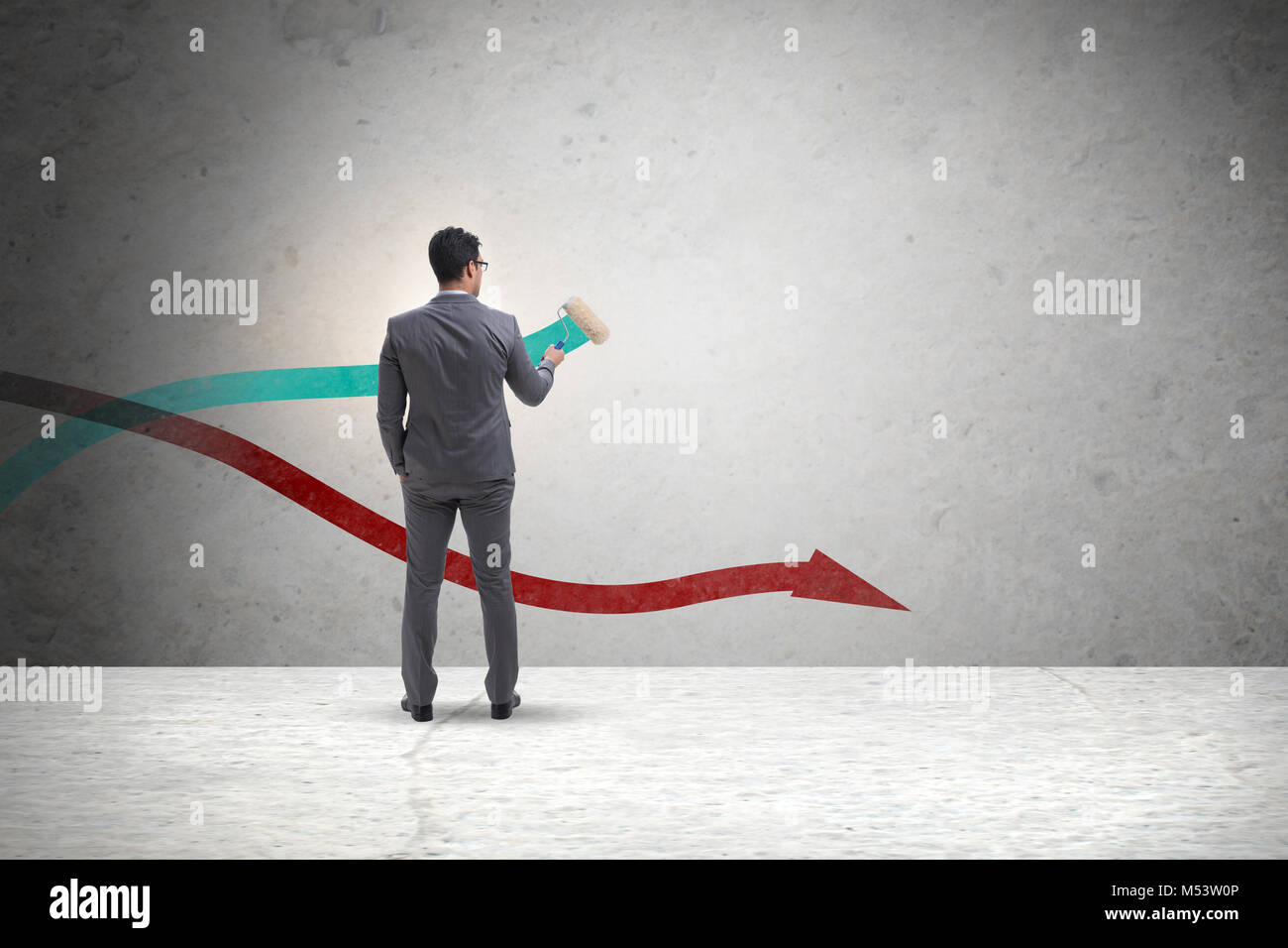 Businessman drawing charts in forecasting concept Stock Photo - Alamy