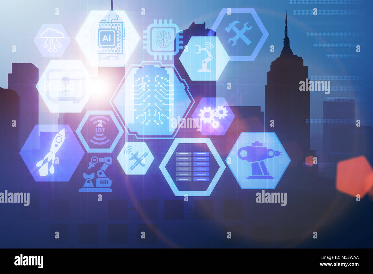 Artificial intelligence modern computing concept Stock Photo - Alamy