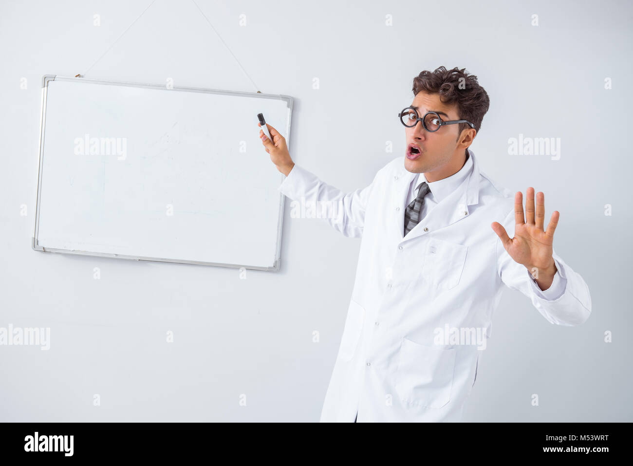 Male doctor making presentation hi-res stock photography and images - Alamy