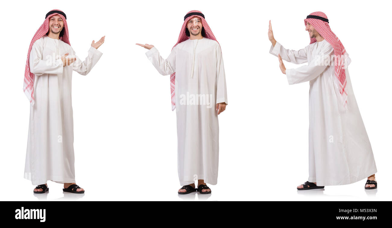 Arab man isolated on white background Stock Photo - Alamy