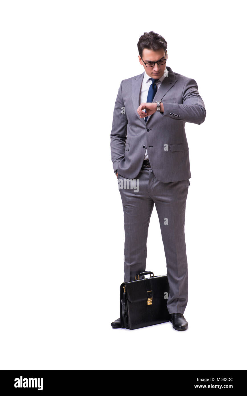 Young businessman isolated on white background Stock Photo - Alamy