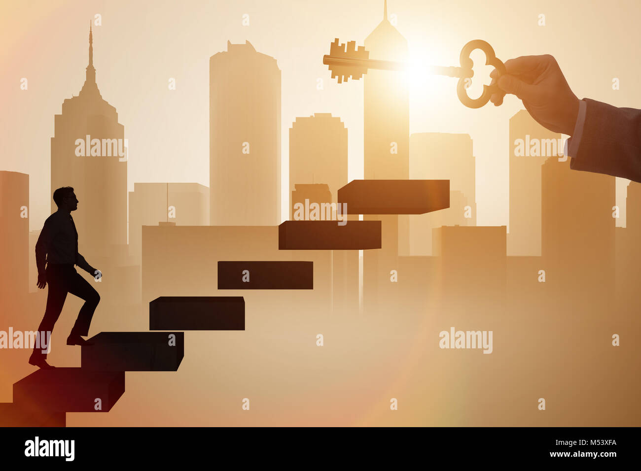 Concept with key to success illustration Stock Photo - Alamy