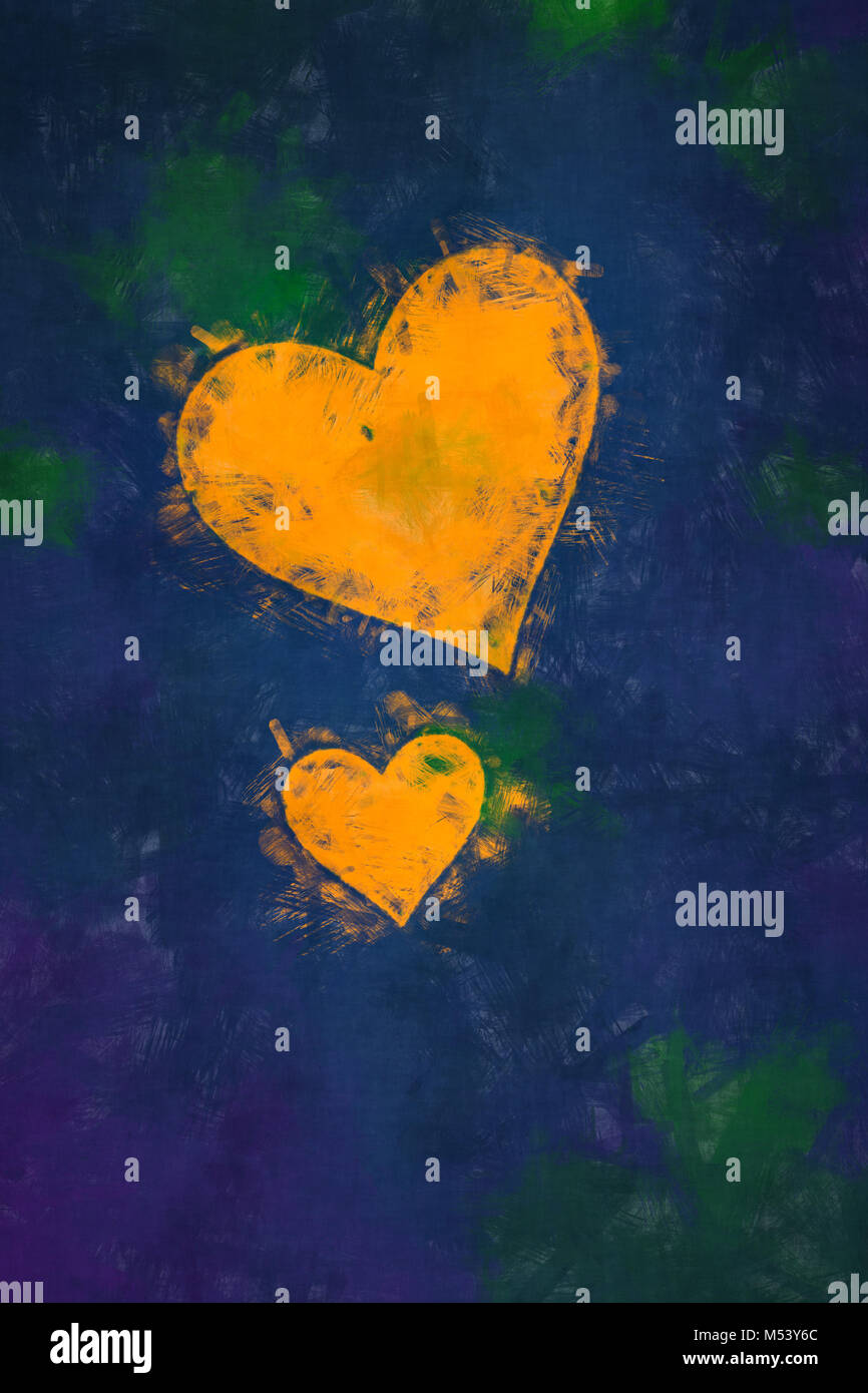 Orange heart hi-res stock photography and images - Alamy