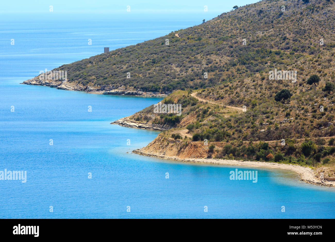 Summer sea coast (Hemara, Albania Stock Photo - Alamy