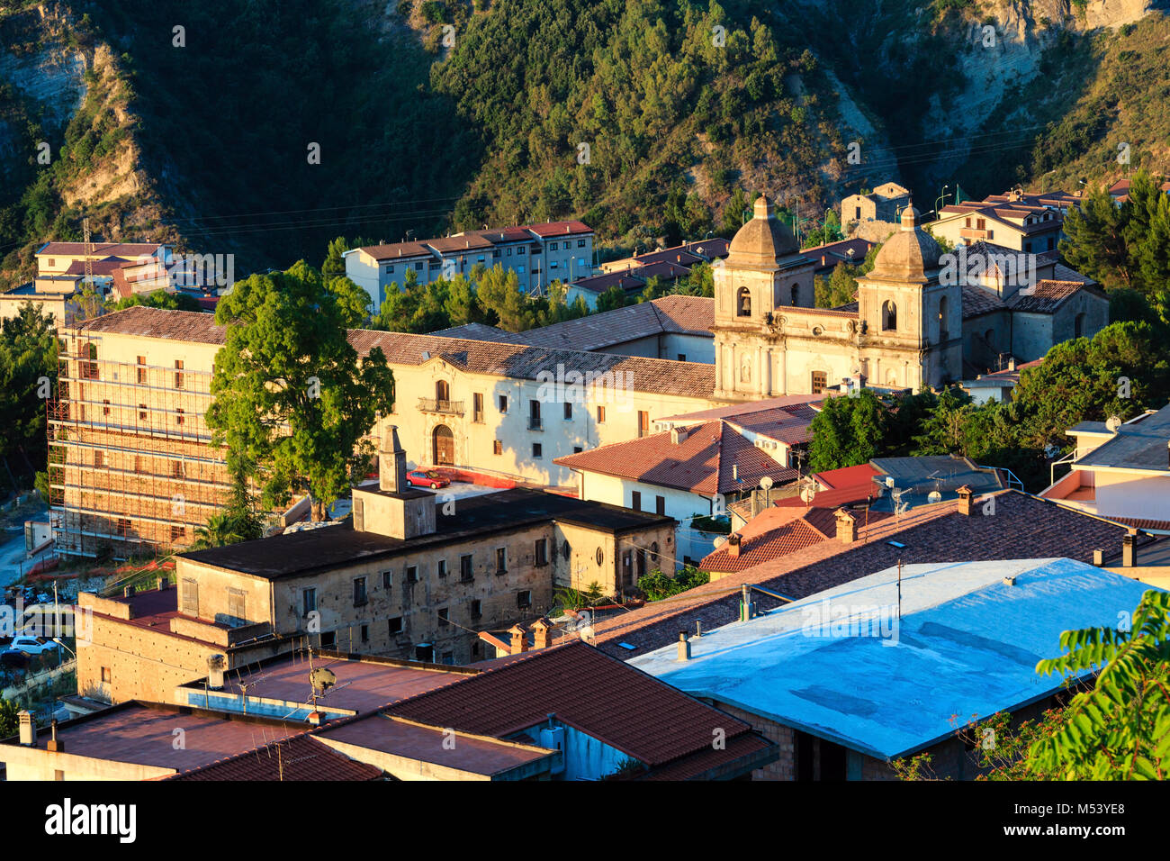 Sunrise Stilo village, Calabria, Italy Stock Photo - Alamy