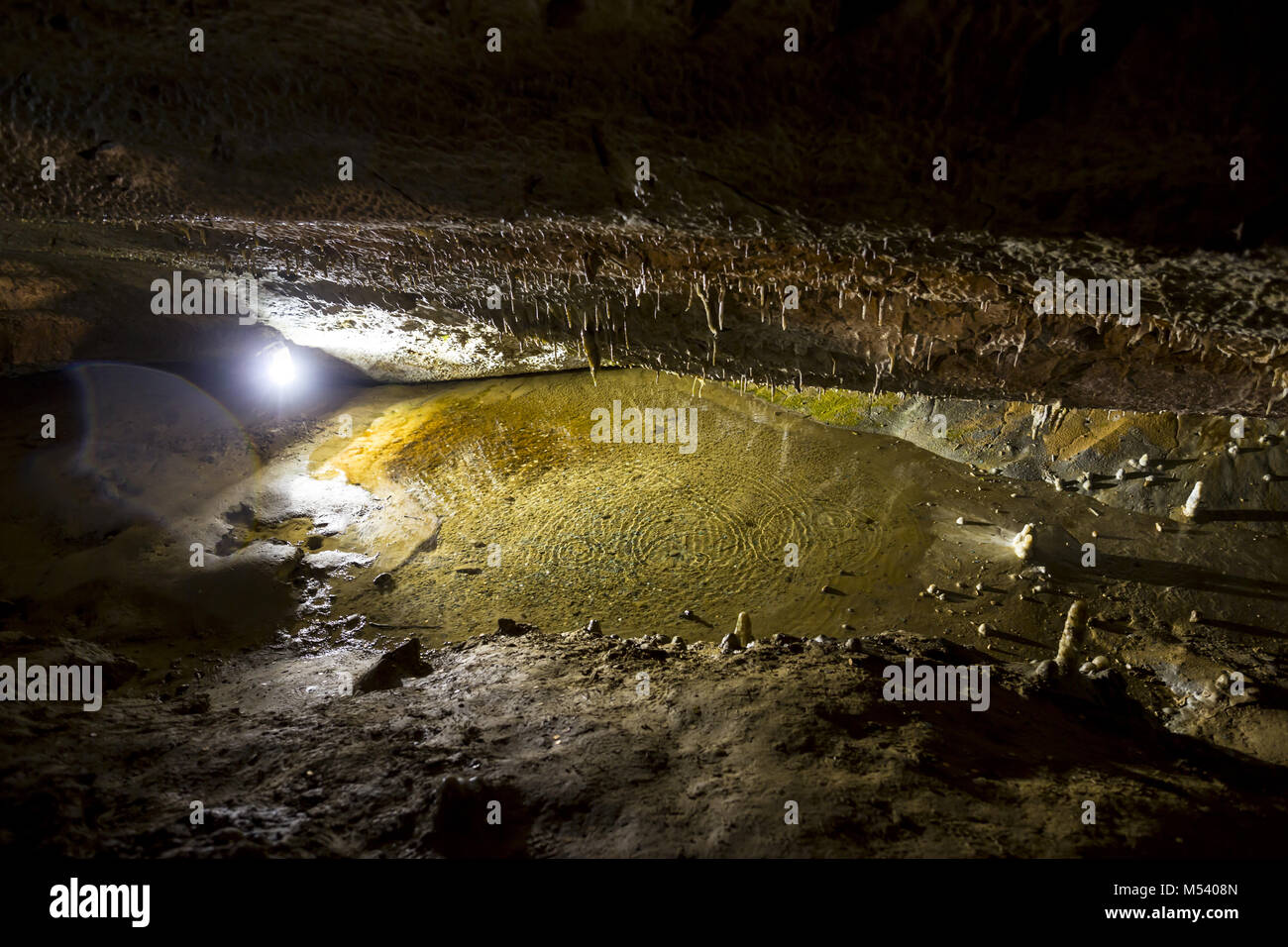 Inside of a beautiful colourful cave Stock Photo - Alamy